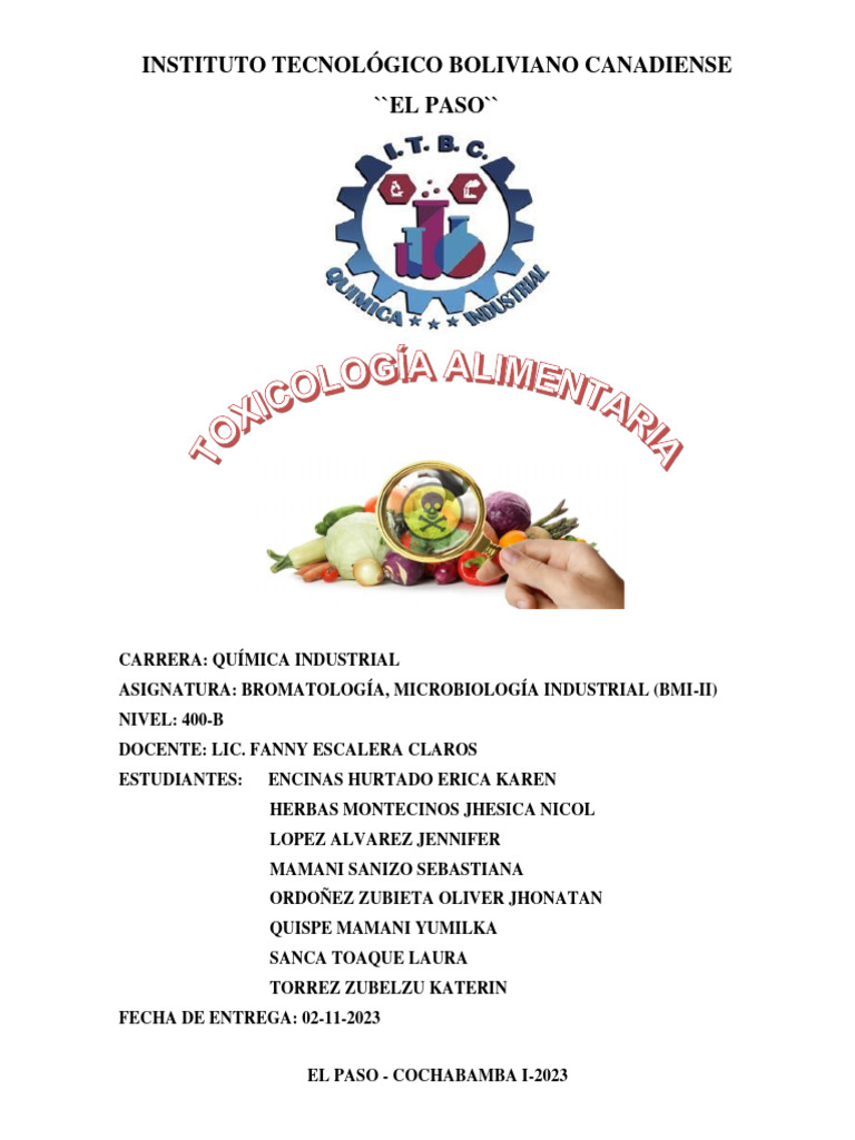 Toxicologia Alimentaria | PDF | Alimentos | Toxicidad