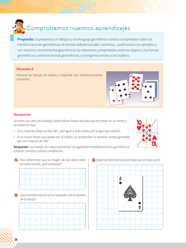 Ficha 1 Transformaciones geométricas | PDF | Geometría | Sistema coordinado