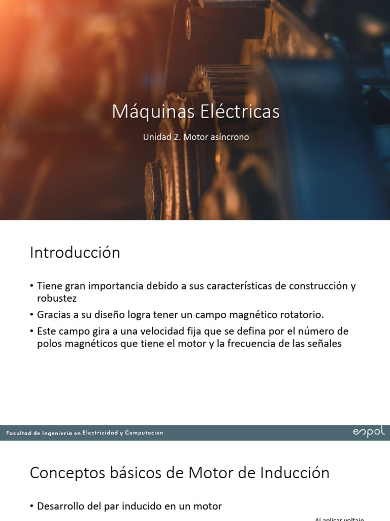 Maq2 Unidad2 Motor Asíncrono | PDF | Motor eléctrico | Física Aplicada ...
