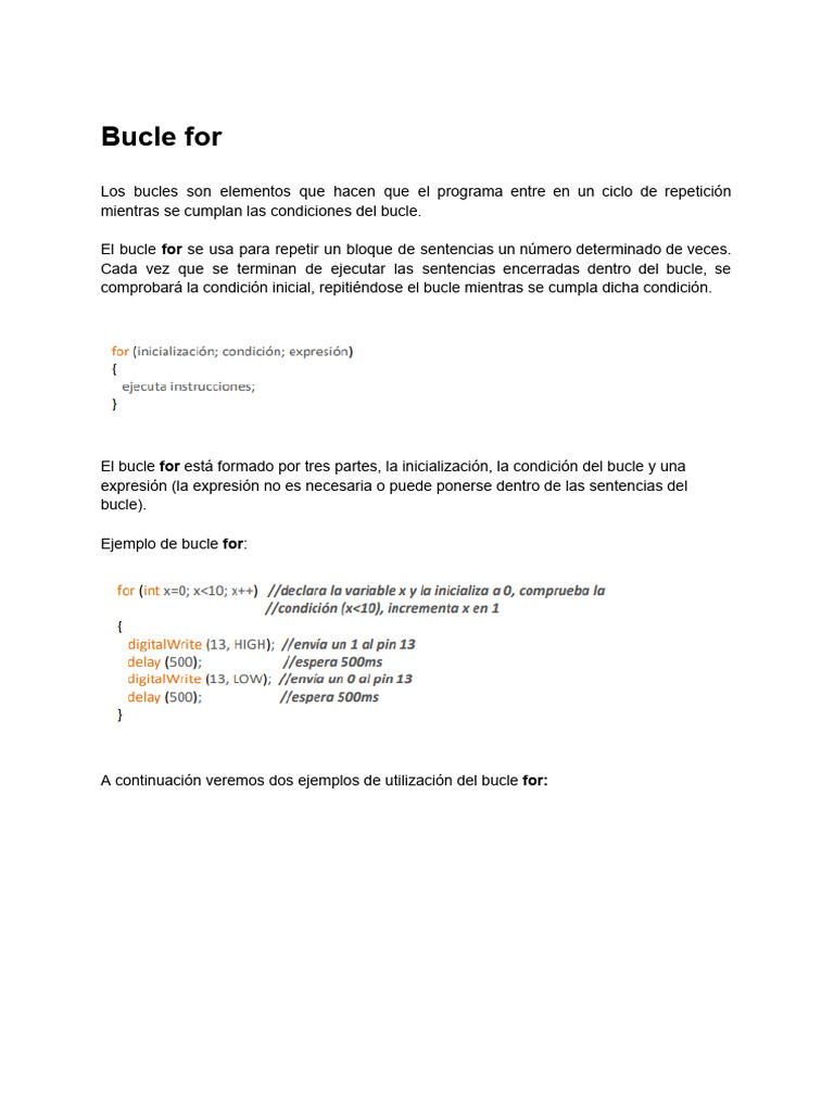 Bucle For | PDF