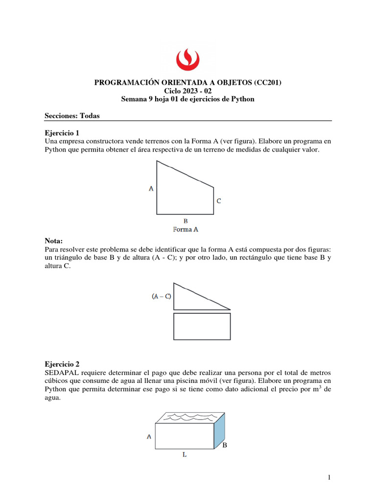 Semana 9 Hoja 01 de Ejercicios de Python | PDF | Compartir (Finanzas) | Python (lenguaje de ...