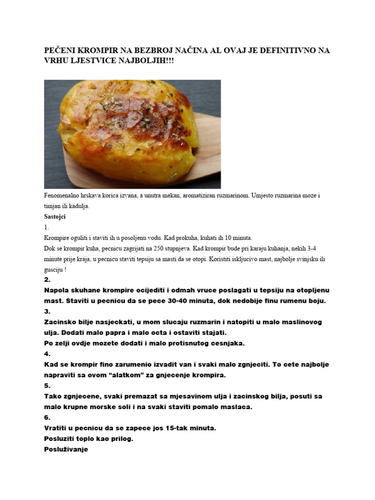 @peceni Krompir | PDF