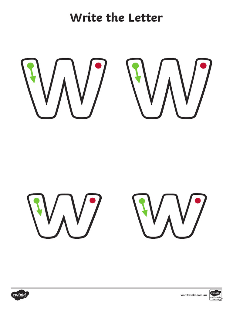 Letter W Worksheets | PDF