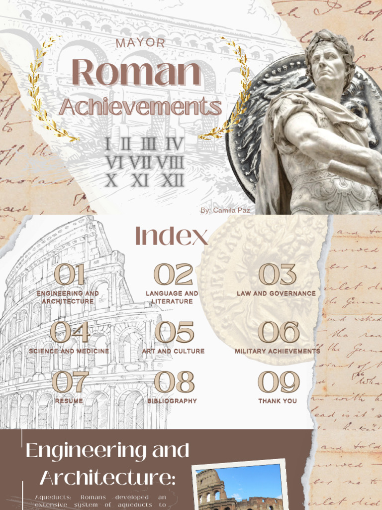Roman Achievements Overview | PDF | Ancient Rome | Roman Empire