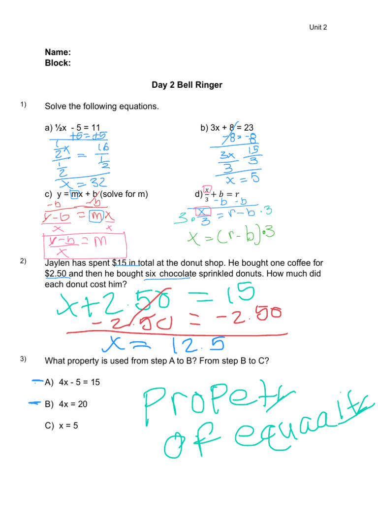 Bell Ringers Unit 2 Day 2 | PDF