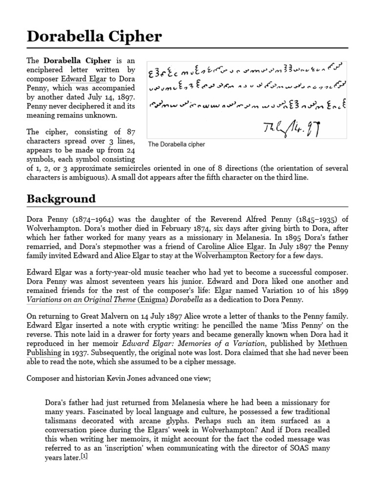 Dorabella Cipher | Download Free PDF | Cryptography | Secure Communication Dorabella Cipher | Download Free PDF | Cryptography | Secure Communication