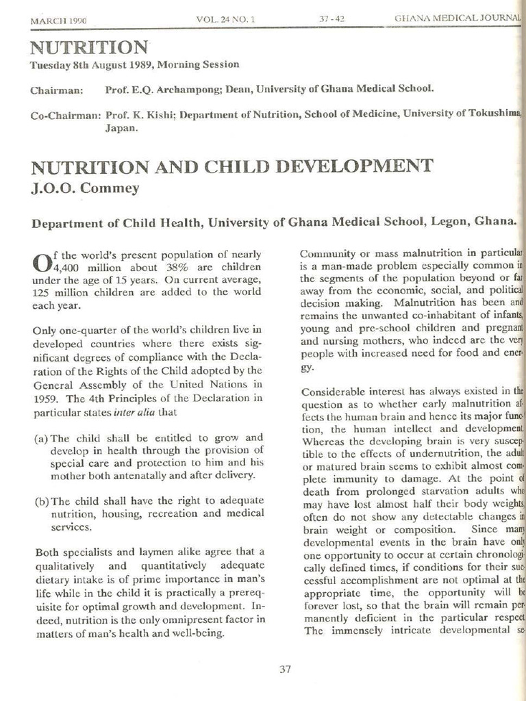 Nutrition and Child Development | PDF
