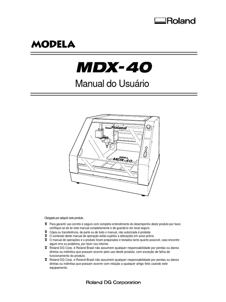 MDX-40 Use PT R1 | PDF | USB | Incêndios