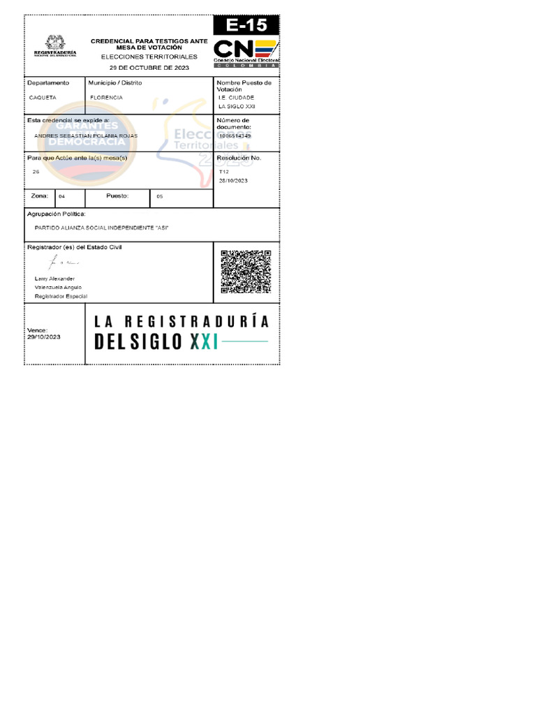 E15 CREDENTIAL | PDF