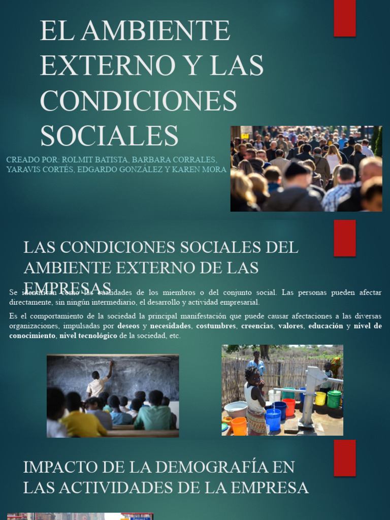 El Ambiente Externo y Las Condiciones Sociales | PDF | Business | Sociedad