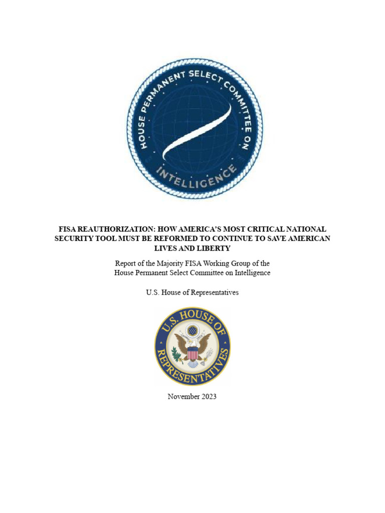 HPSCI FISA Reauthorization 2023 Report FINAL | PDF | Foreign Intelligence Surveillance Act ...