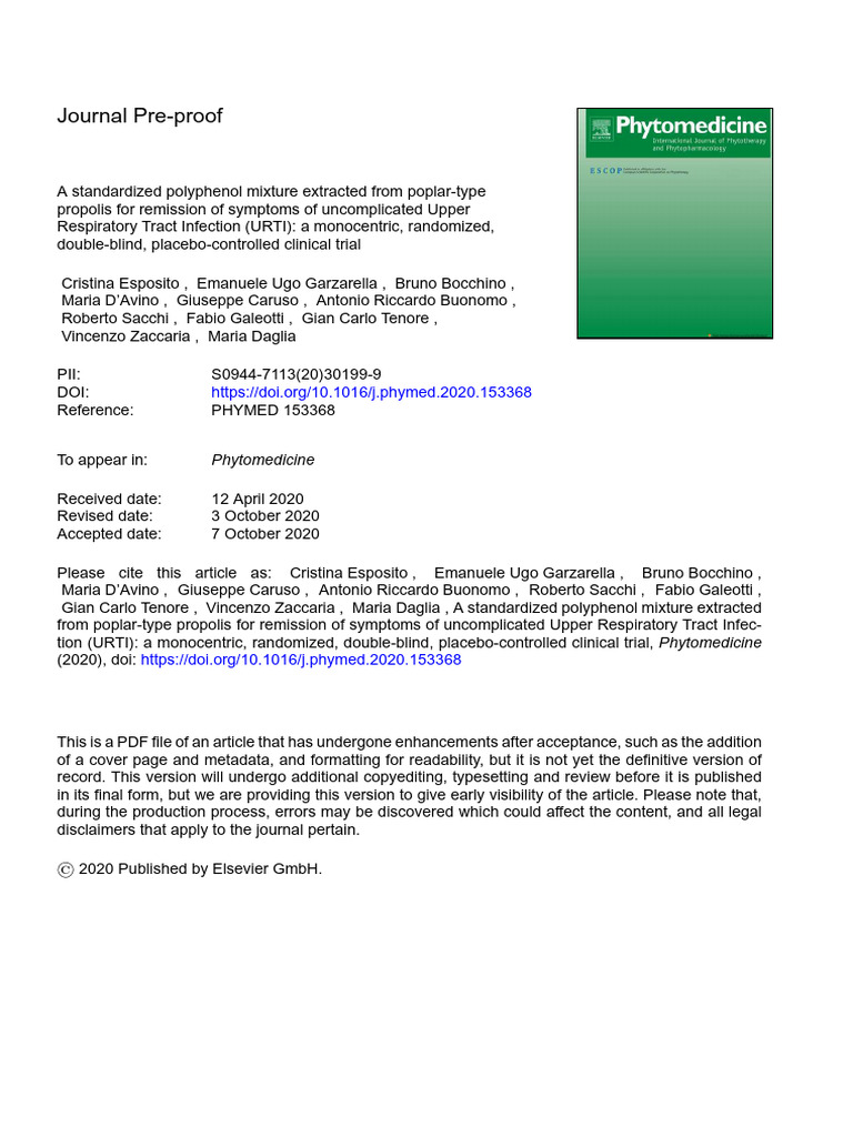 Propolis 2021 A Standardized Polyphenol Mixture Extracted From Poplar ...