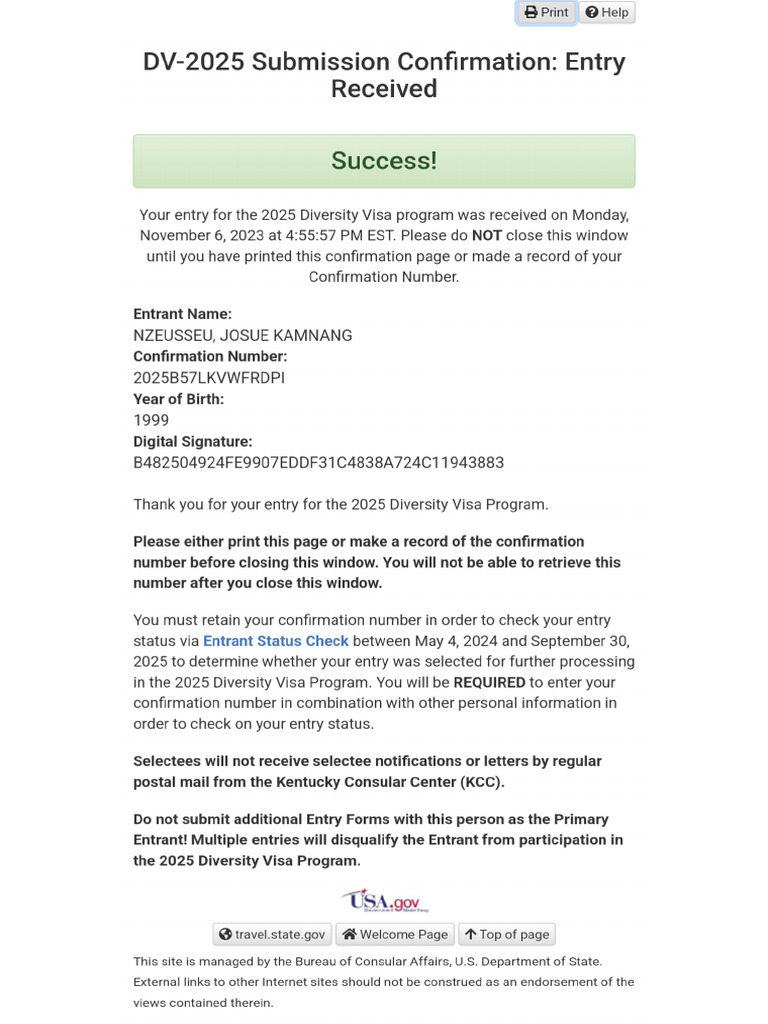 DV Lottery | PDF