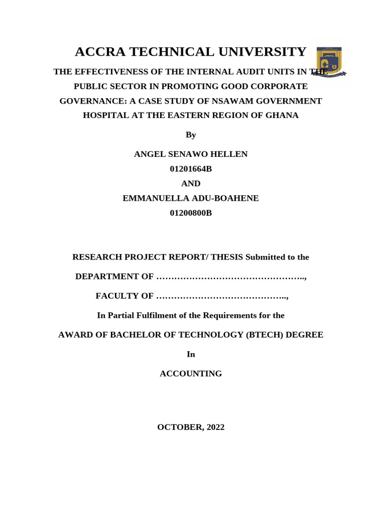Angel CHAPTER ONE, TWO, THREE, FOUR AND FIVE | PDF | Internal Audit | Internal Control