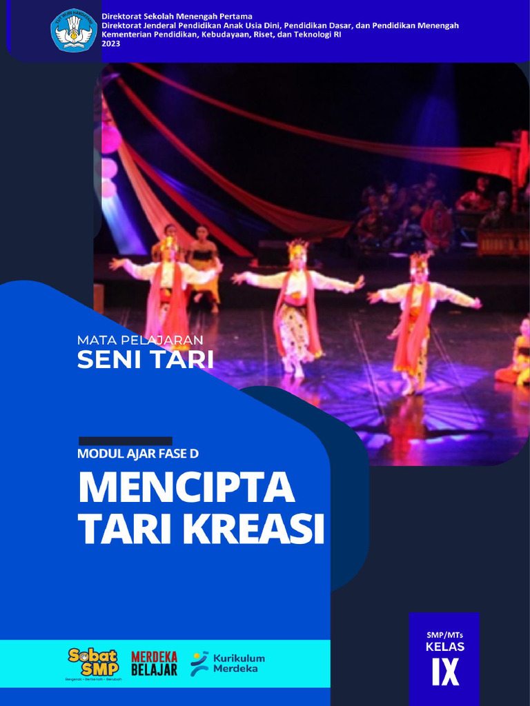 Modul Ajar Seni Tari - Mencipta Tari Kreasi - Fase D | PDF