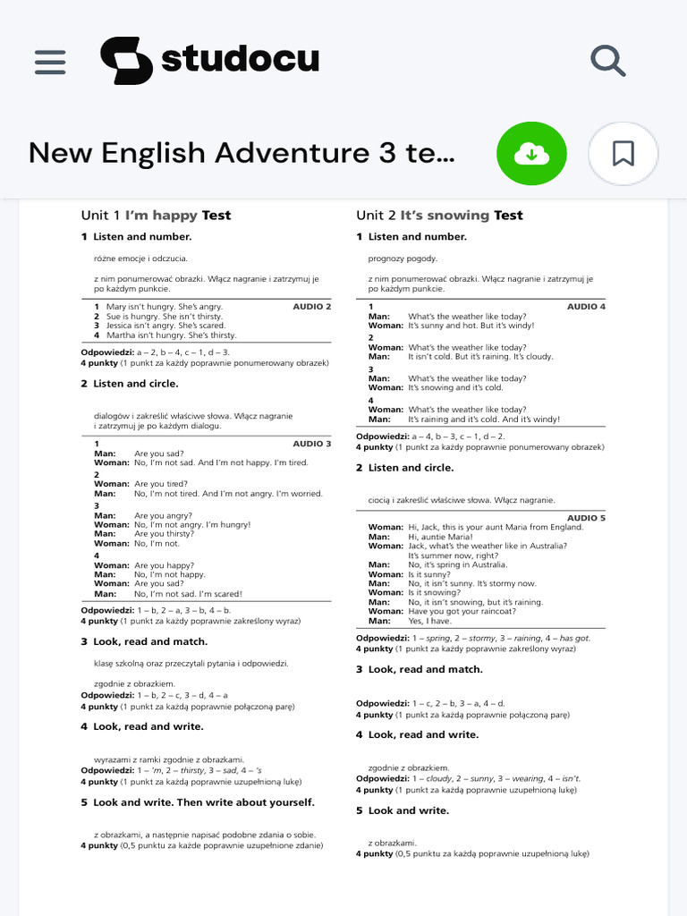 New English Adventure 3 Tests - NEW Joanna Jagiełło POZIOM 3 ...