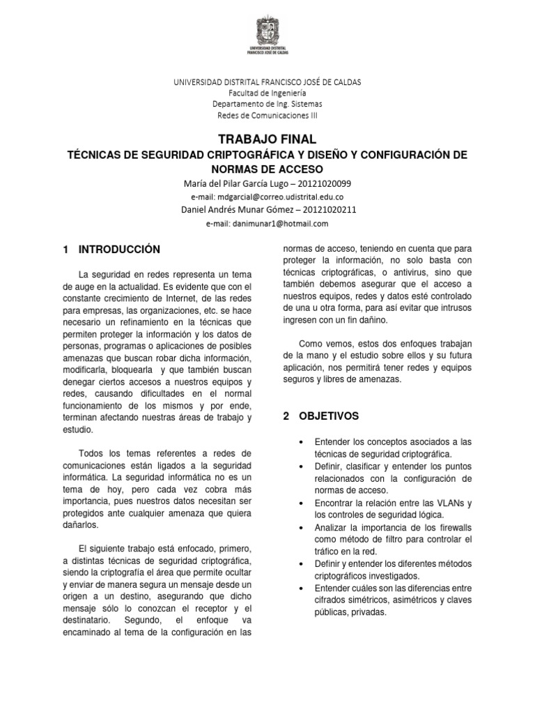 Tecnicas De Seguridad Criptografica Dise Pdf Clave Criptografía