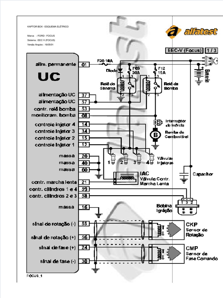 Esquema Elétrico EEC-V Ford Focus | PDF | Energia elétrica | Física ...