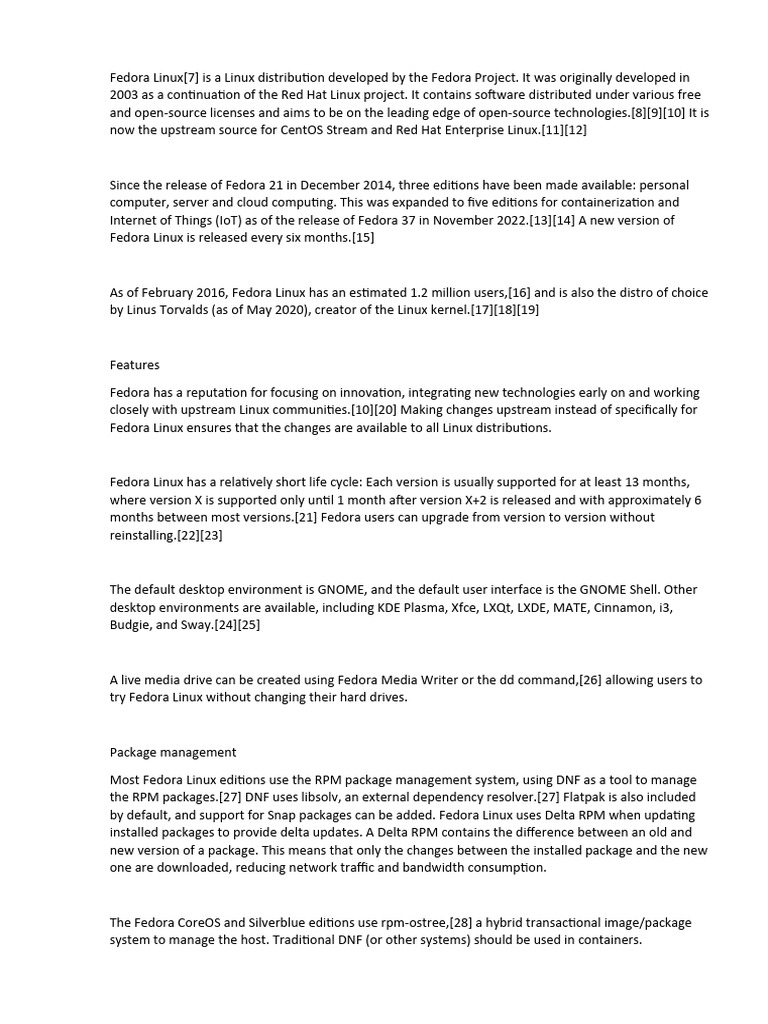 Fedora Linux | PDF | Operating System Families | System Software