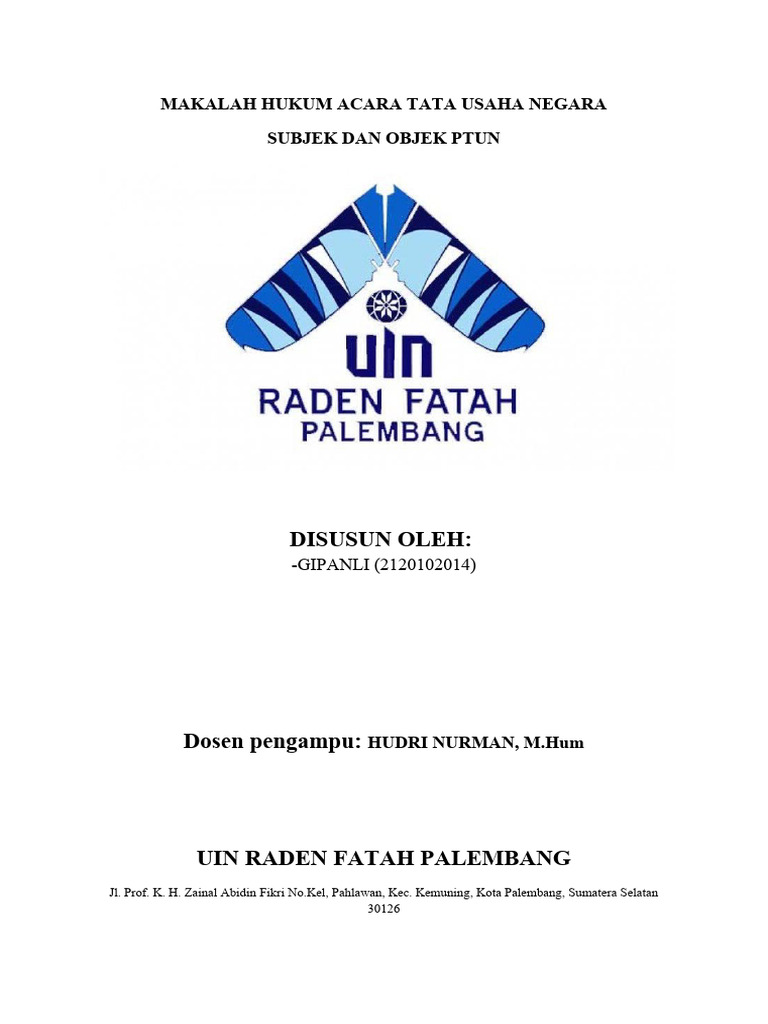 Subjek dan Objek PTUN dalam Hukum | PDF