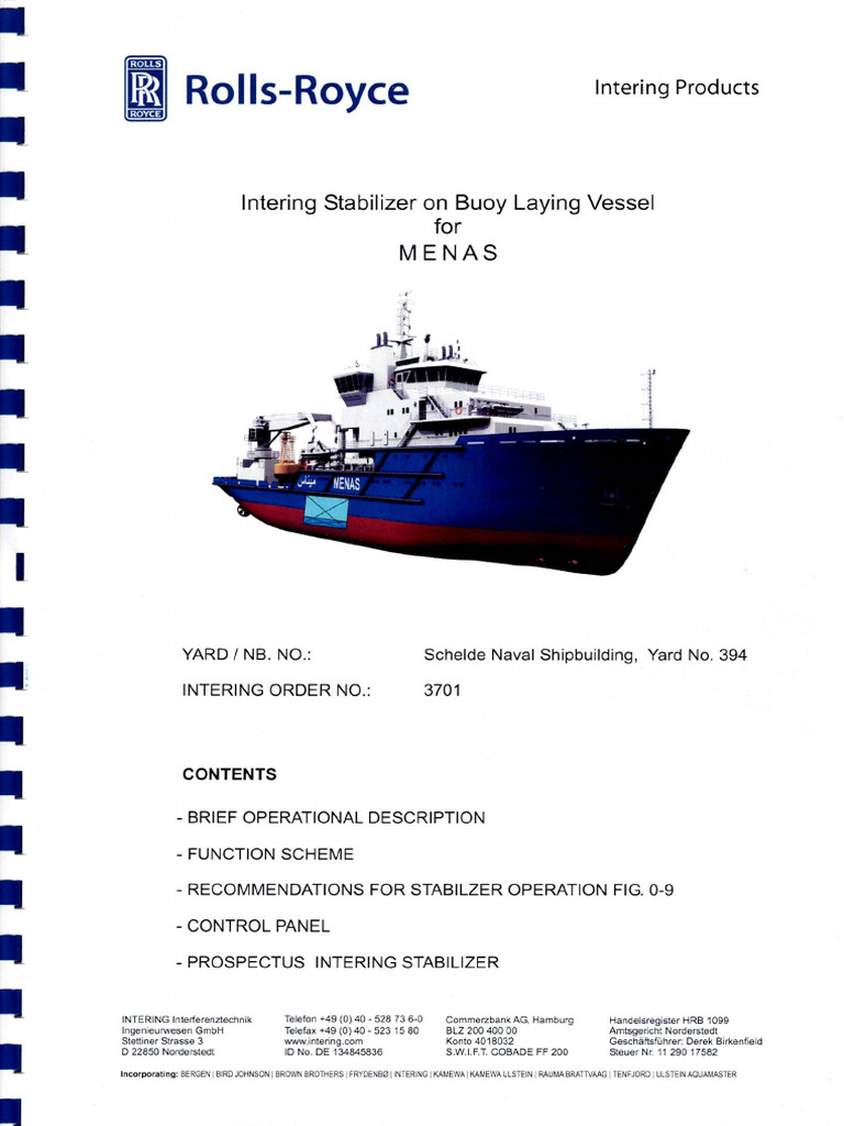 Rolls-Royce Intering Stabilizer | PDF