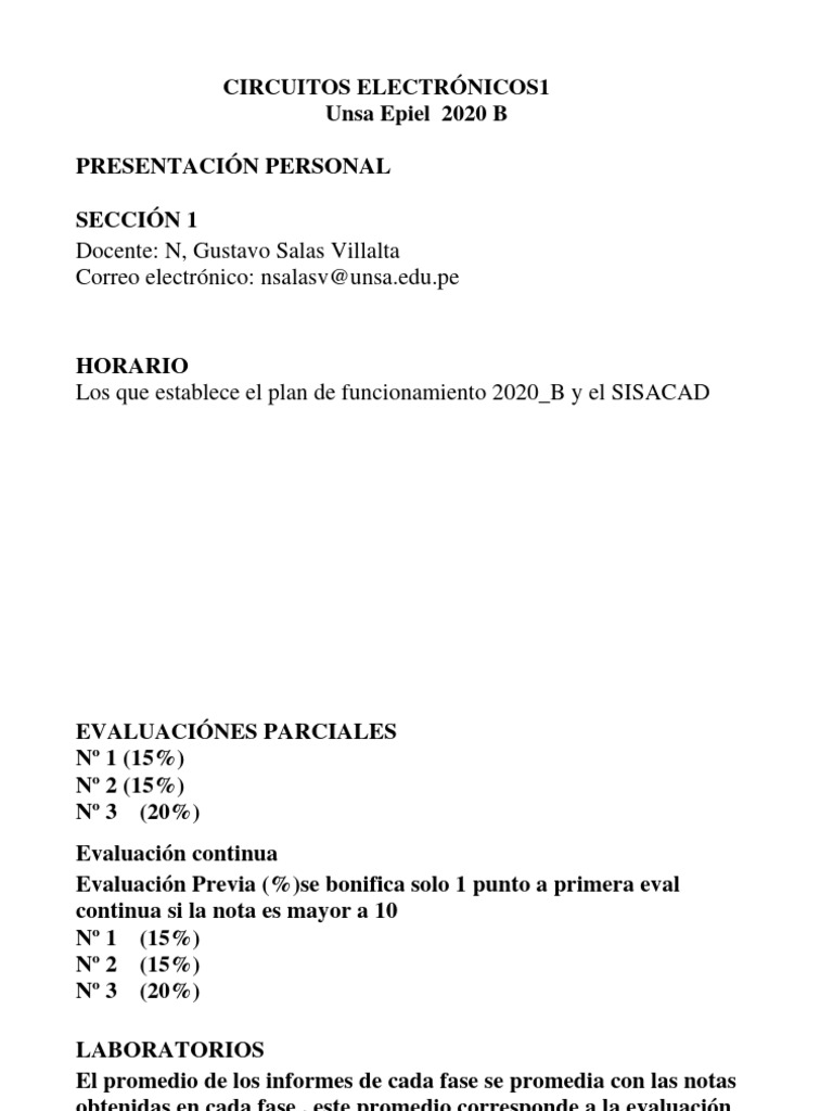 Clase1 Circelectronicos1 Conceptos Basicos de Circuitos Electricos | PDF | Electrónica ...