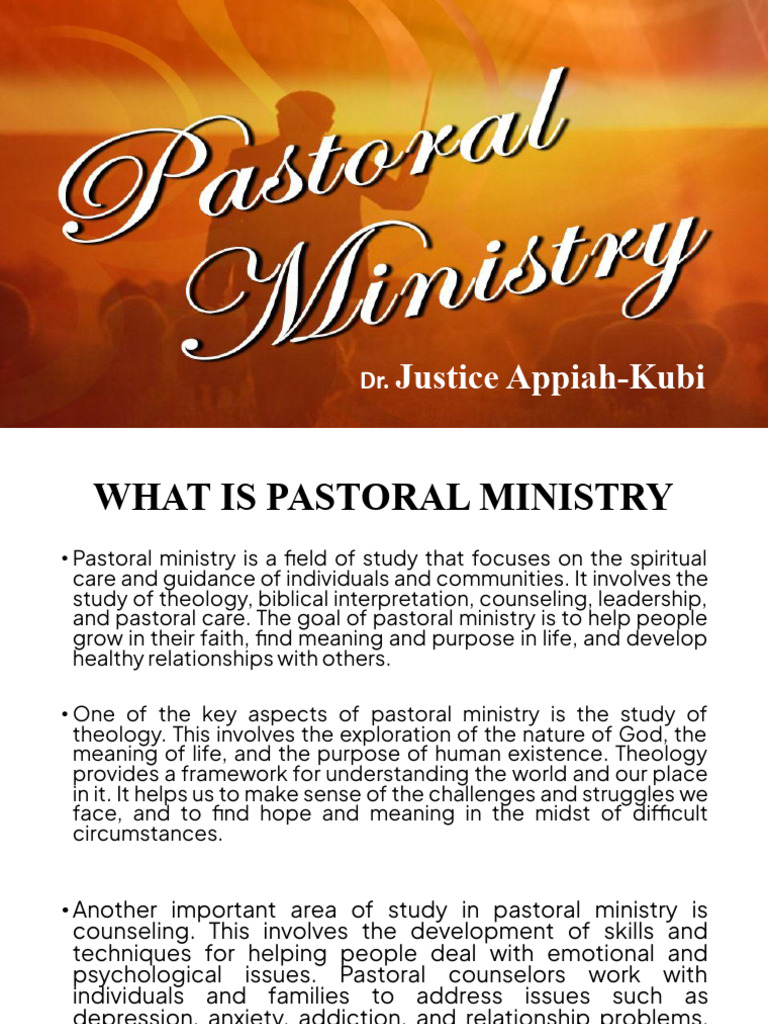 Pastoral Ministry | PDF | Christian Church | Pastor