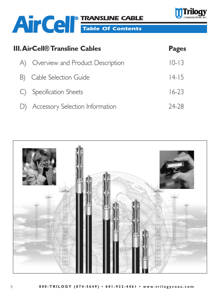 AirCell Catalog Transline | PDF | Hertz | Electrical Conductor