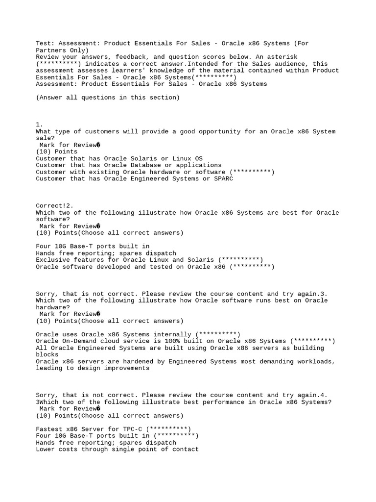 Assessment Oracle X86 Systems Txt Pdf Oracle Corporation Databases
