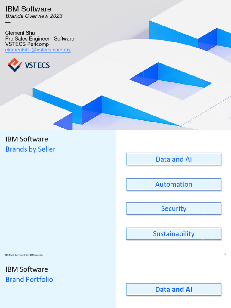 IBM Brands Overview 2023 | PDF | Cloud Computing | Ibm Db2