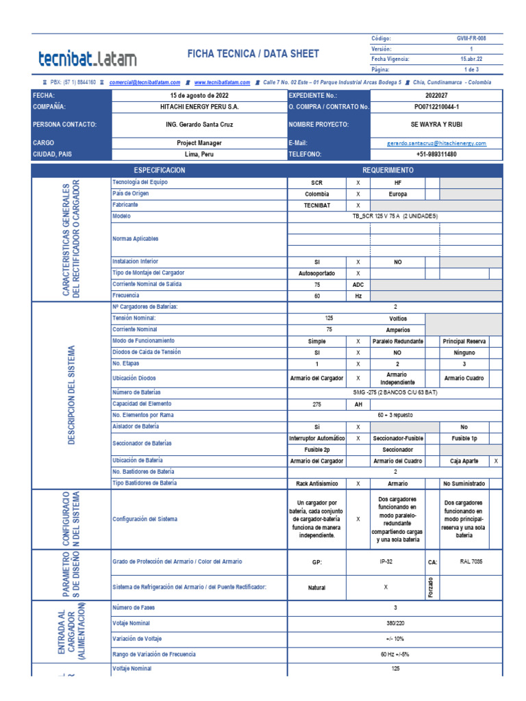 Data Sheet 2022027 Rubi | PDF | Equipo eléctrico | Energia electrica