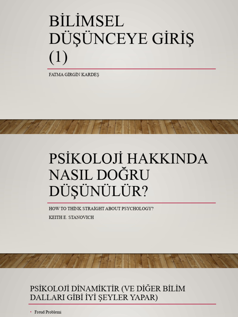 Bilimsel DuÌ Sì Uì Nceye GirisÌ 1 | PDF