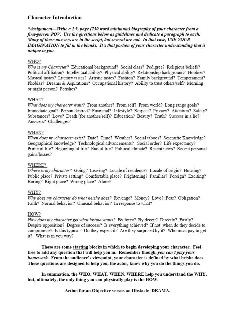 Character Introduction | PDF | Cognition | Psychological Concepts Character Introduction | PDF | Cognition | Psychological Concepts