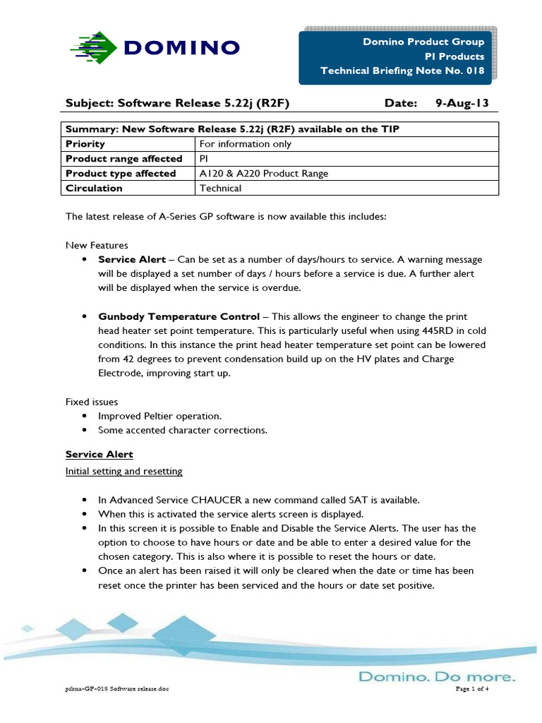 Pibna GP 018 Software Release | PDF | Menu (Computing) | Printer (Computing)