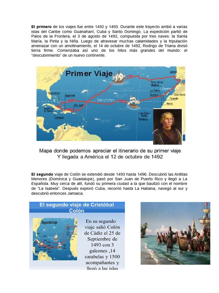 Los Viajes de Colon | PDF