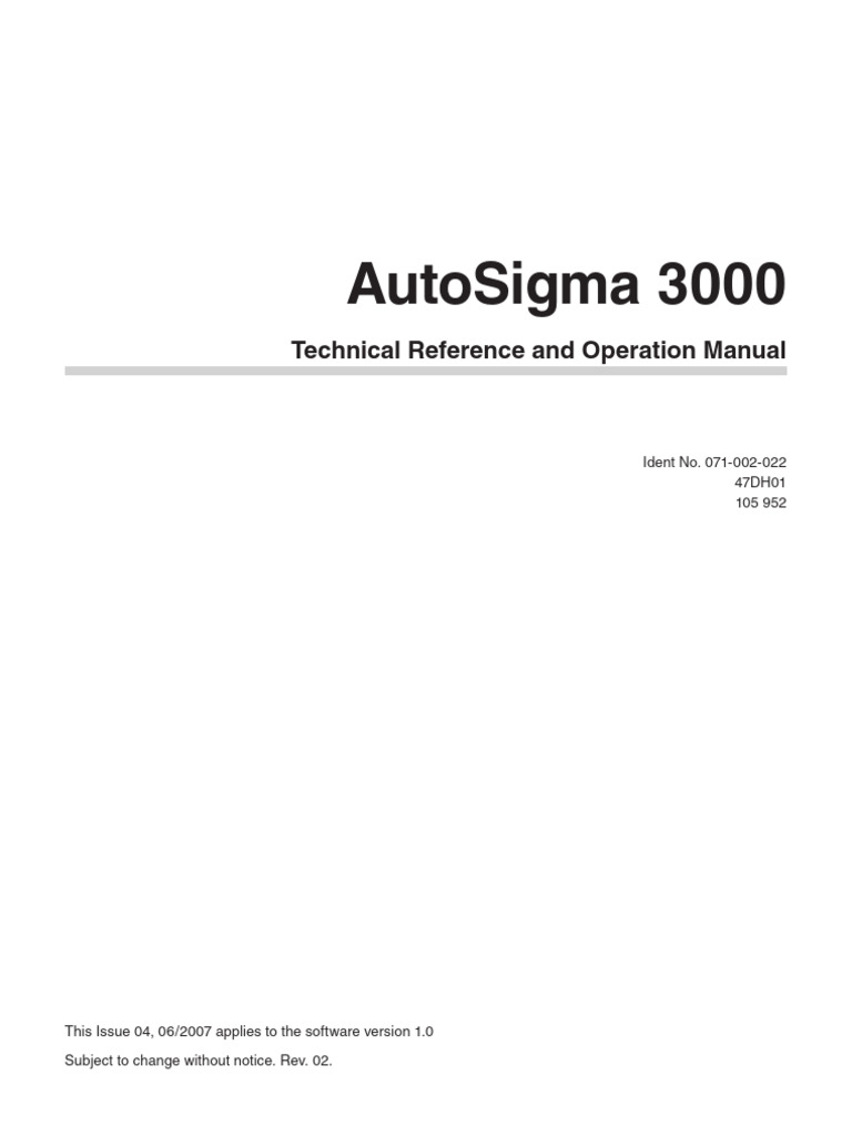 Autosigma3000 Manual | PDF | Electrical Resistivity And Conductivity ...