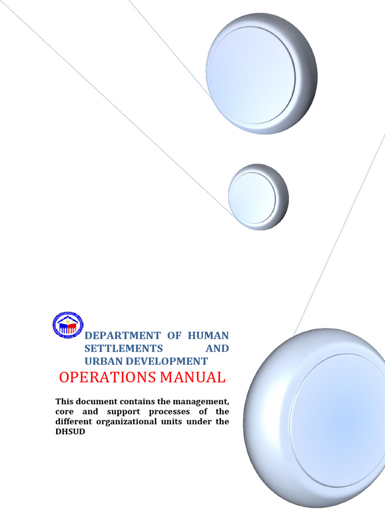 2020 DHSUD Operations Manual | PDF | Policy | Internal Audit
