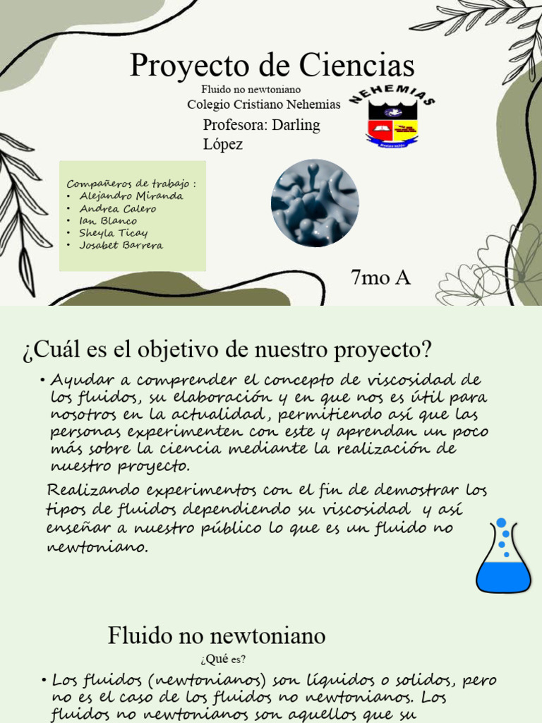 Proyecto de Ciencias | PDF | Viscosidad | Fluido