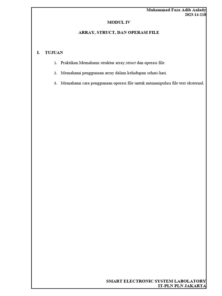 Array, Stuct, Dan Operasi File Pada Dev C | PDF | Komputer