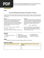 Effervescent Tablet Reaction Study | PDF | Experiment | Chemical Reactions