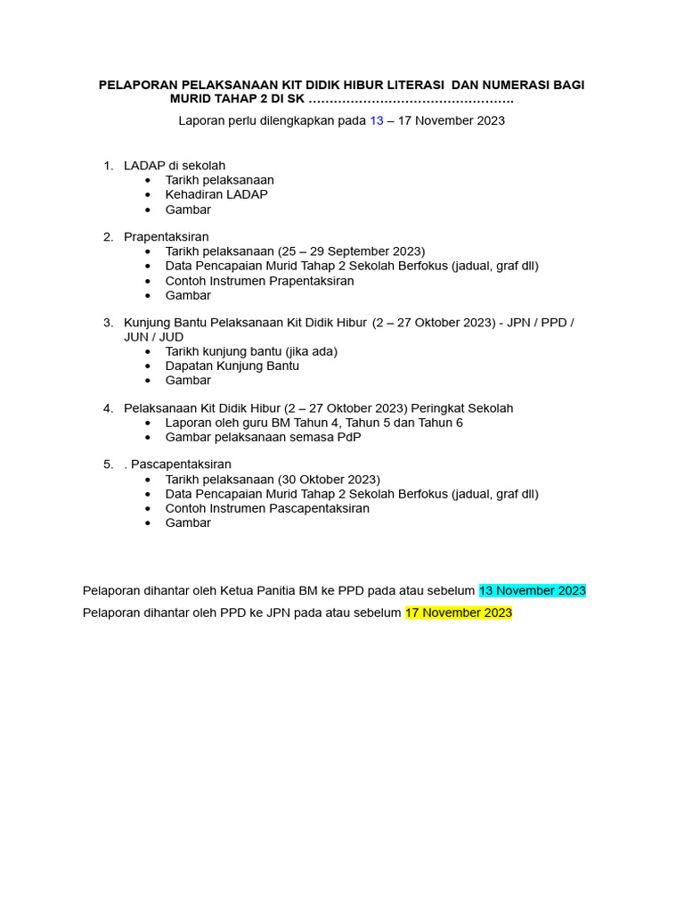 Panduan Pelaporan | PDF