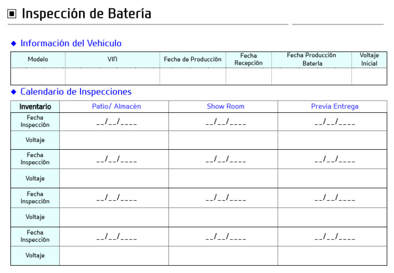 Inspección de Baterías de Auto | PDF | Negocios