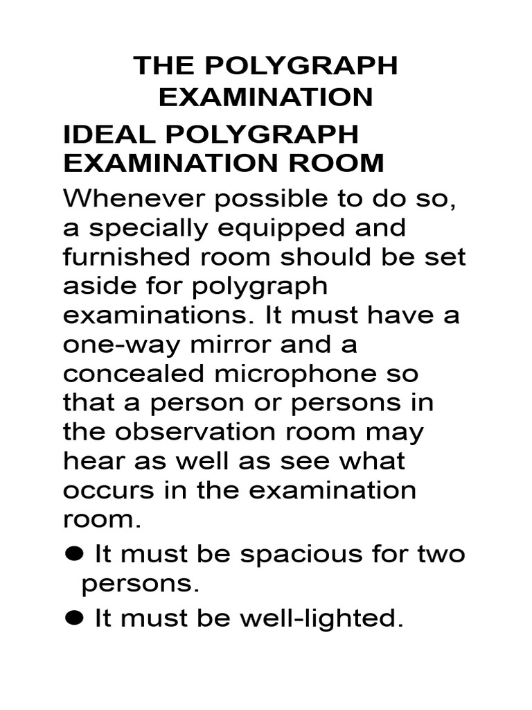 Polygraph Examination | PDF | Polygraph