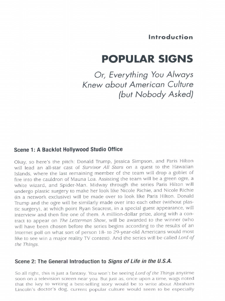 Popular Signs_Or, Everything You Always Knew about Culture | PDF