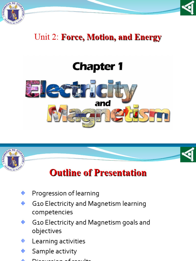 Force, Motion, and Energy Overview | PDF | Electricity | Magnetic Field