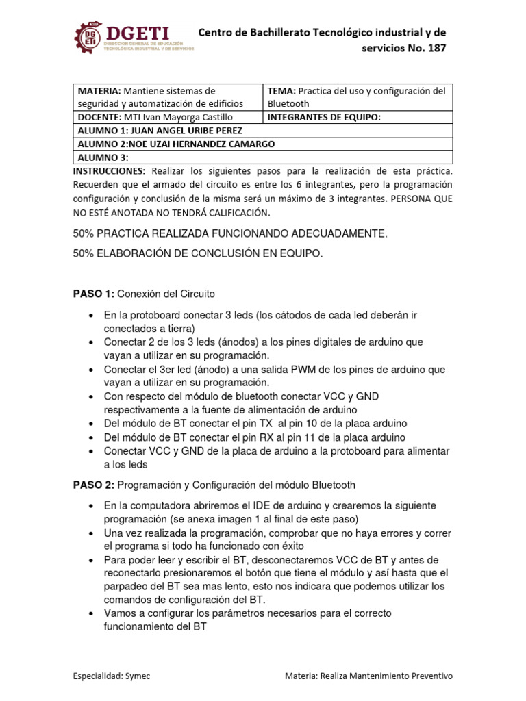 Pr1 Bluetooth | PDF | Bluetooth | Arduino