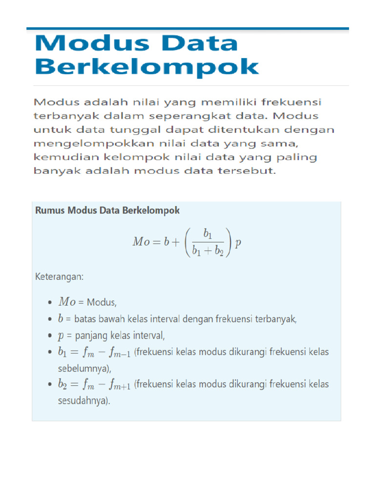 Modus Data Berkelompok | PDF