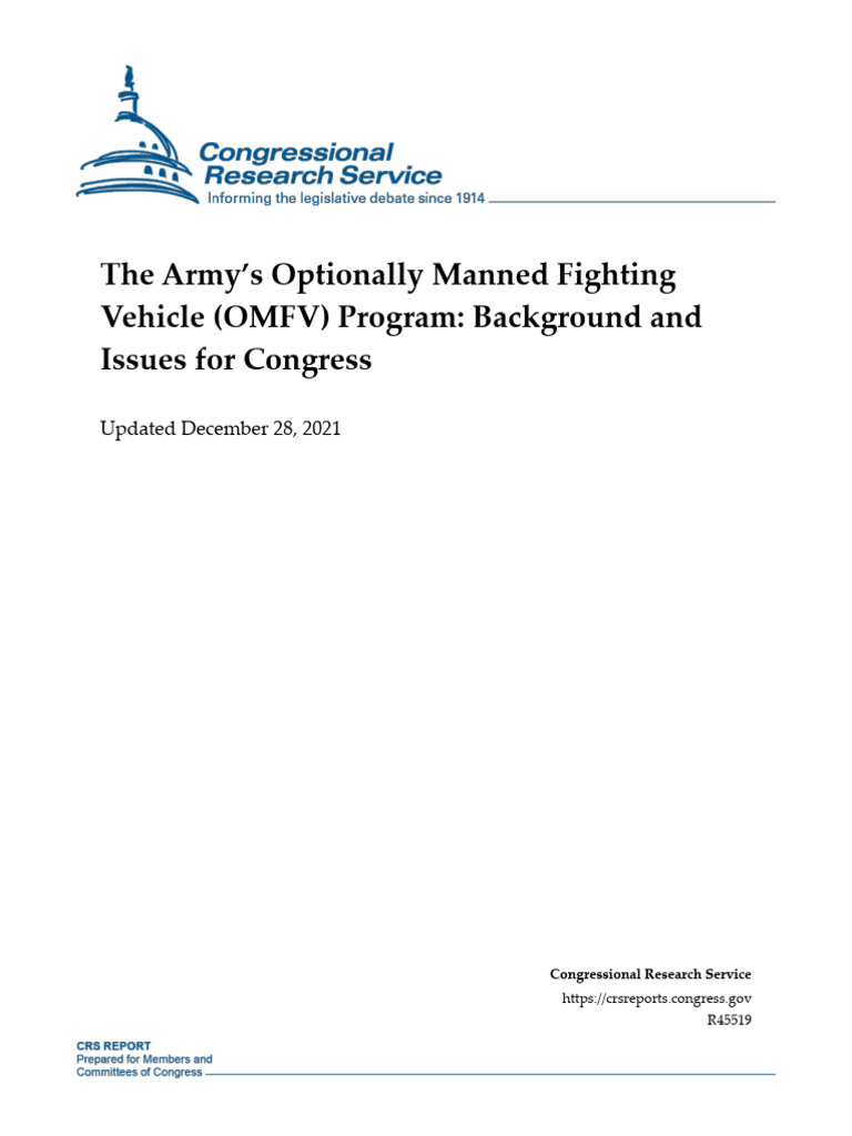 Omfv 1 | PDF | Military Technology | Armoured Fighting Vehicles