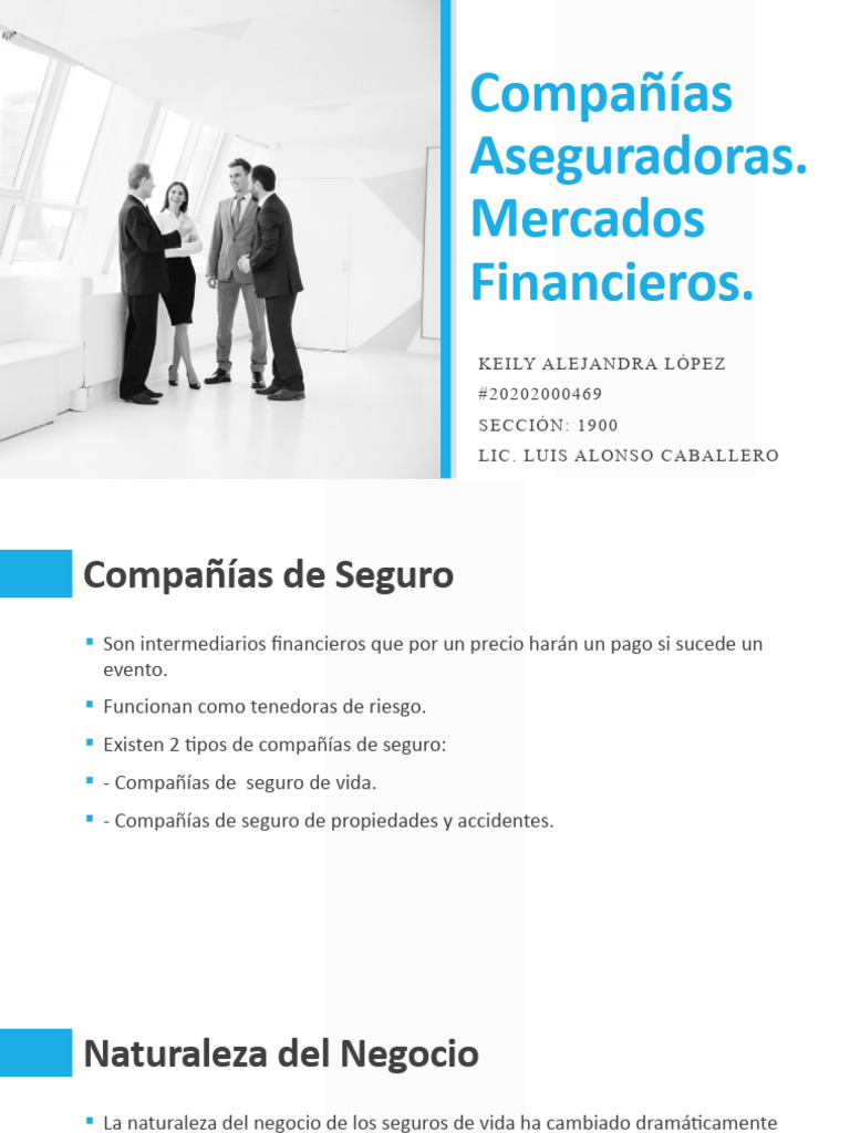Compañías Aseguradoras | PDF | Seguro | Póliza de seguros