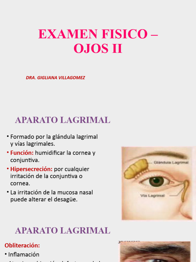 Examen Fisico - Ojos II | PDF | Ojo humano | Cabeza y cuello humanos